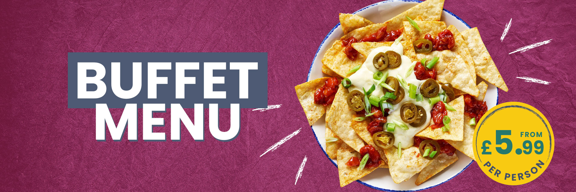 Buffet Menu from £5.99 at Sizzling Pubs